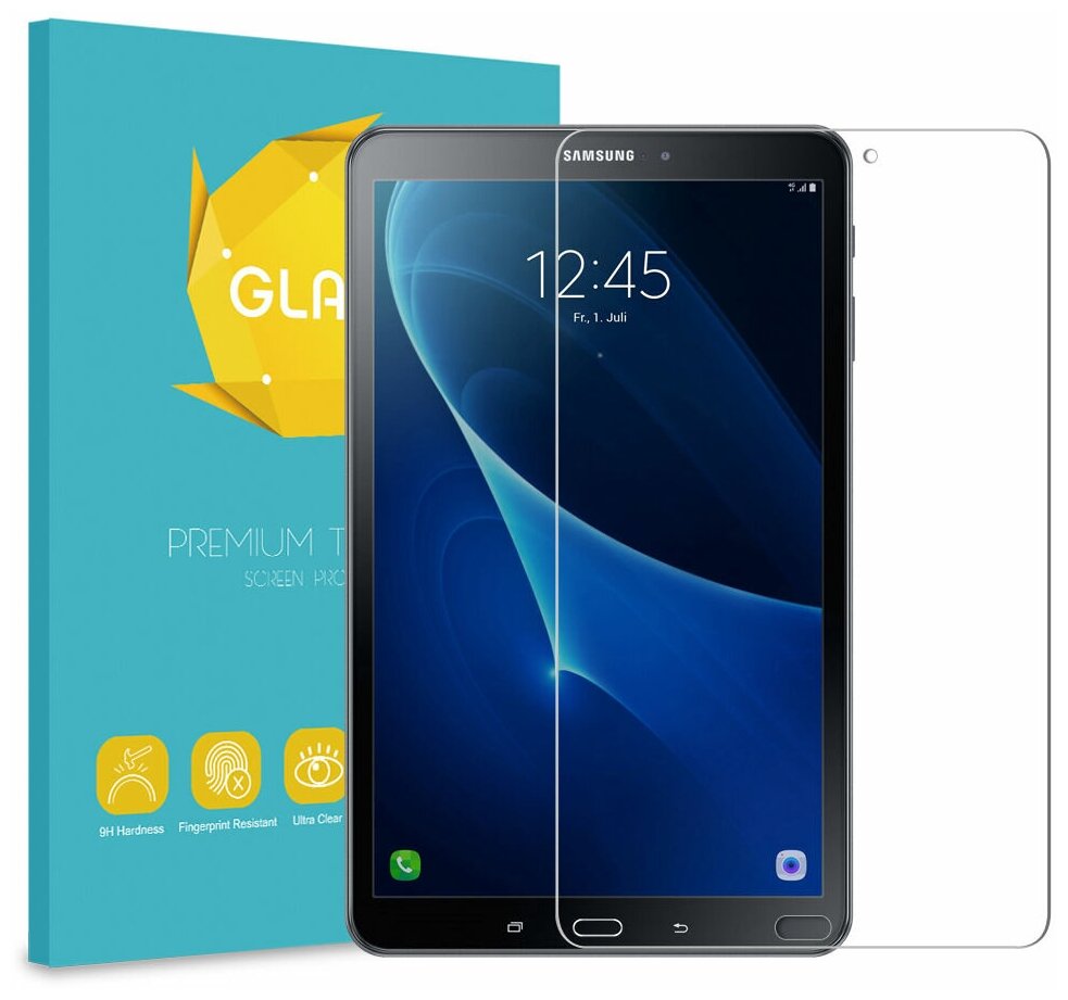 3D/5D защитное стекло MyPads для Samsung Galaxy Tab A 10.1 SM-T510 (2019) / Samsung Galaxy Tab A 10.1 SM-T515 (2019) с закругленными изогнутыми к.