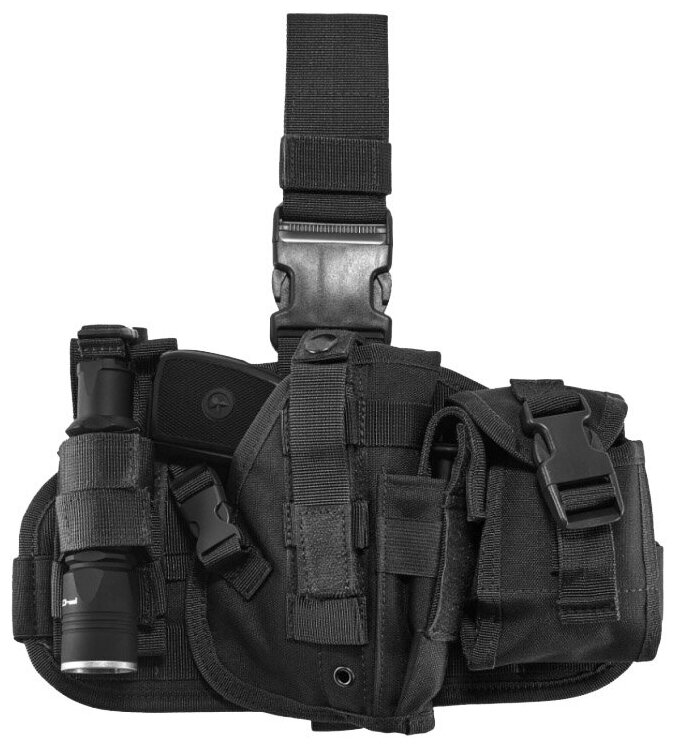 Тактическая набедренная кобура платформа черная