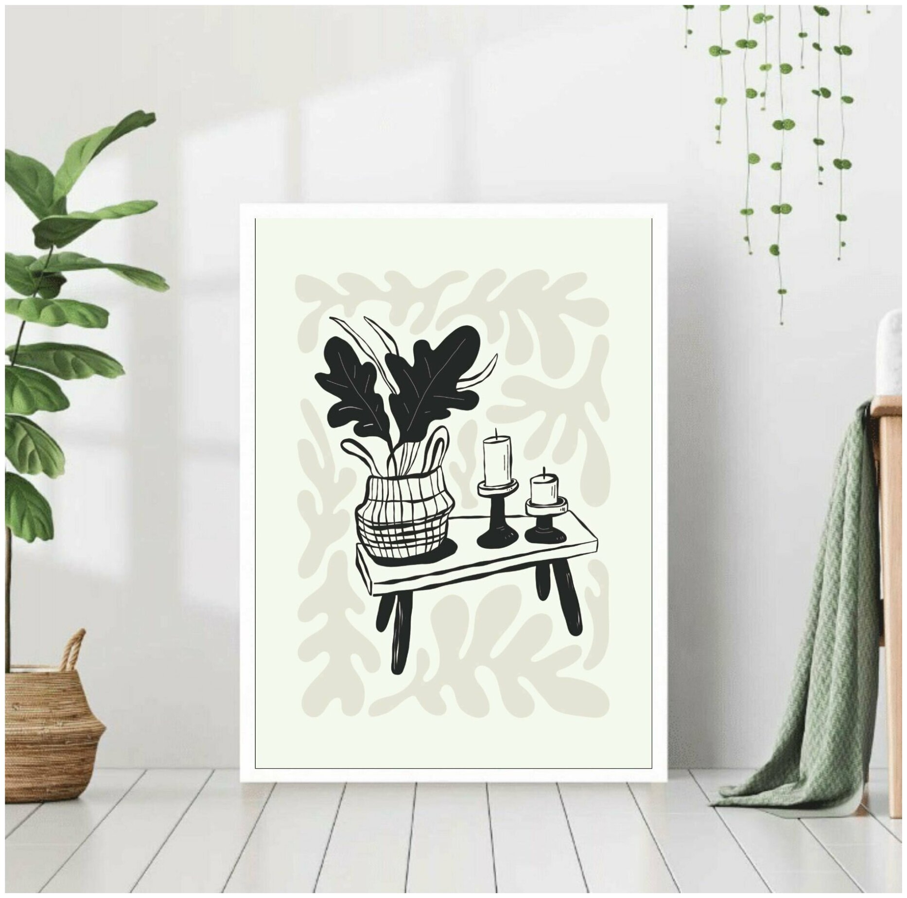 Постер "В скандинавском стиле" 50x70 в белой рамке на стену для интерьера