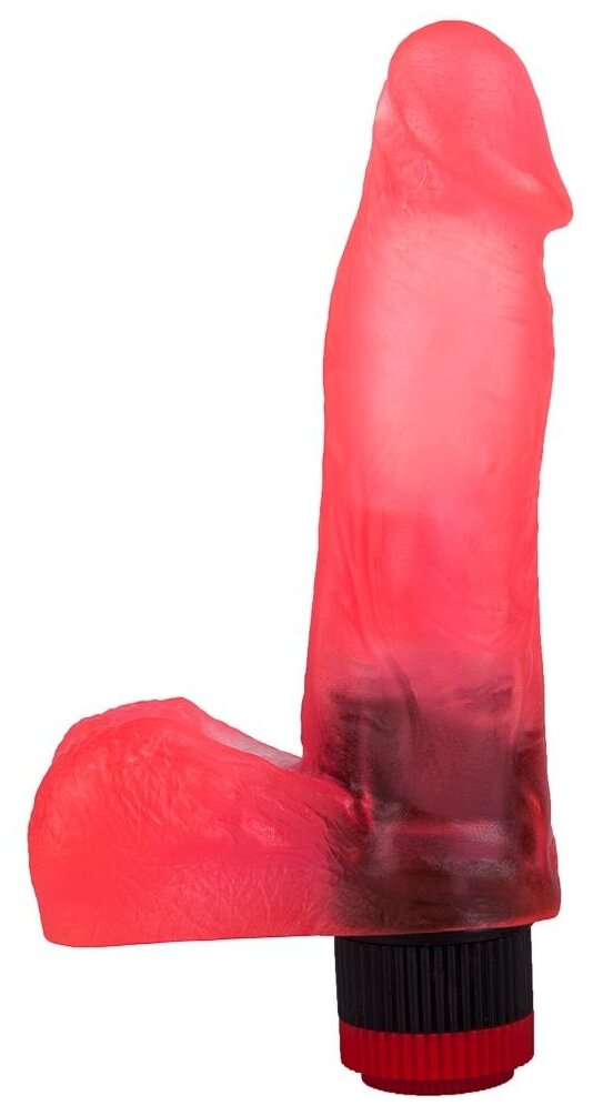 LOVETOY (А-Полимер) Вибратор в форме фаллоса - 16,5 см, D: 4.1 см, длина: 16.5 см, розовый