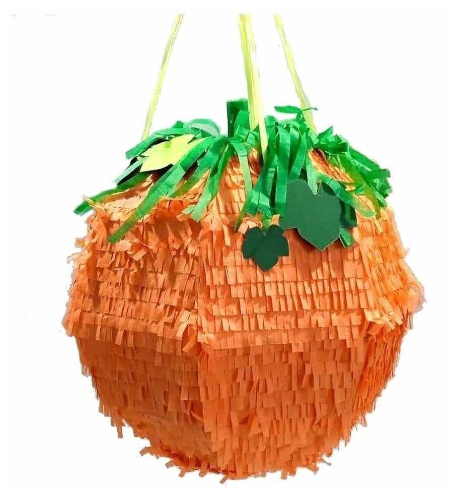 Пиньята "Тыква" от ГК СФЕРА, без наполнения, на день рождения, бумага/картон, 36x36см