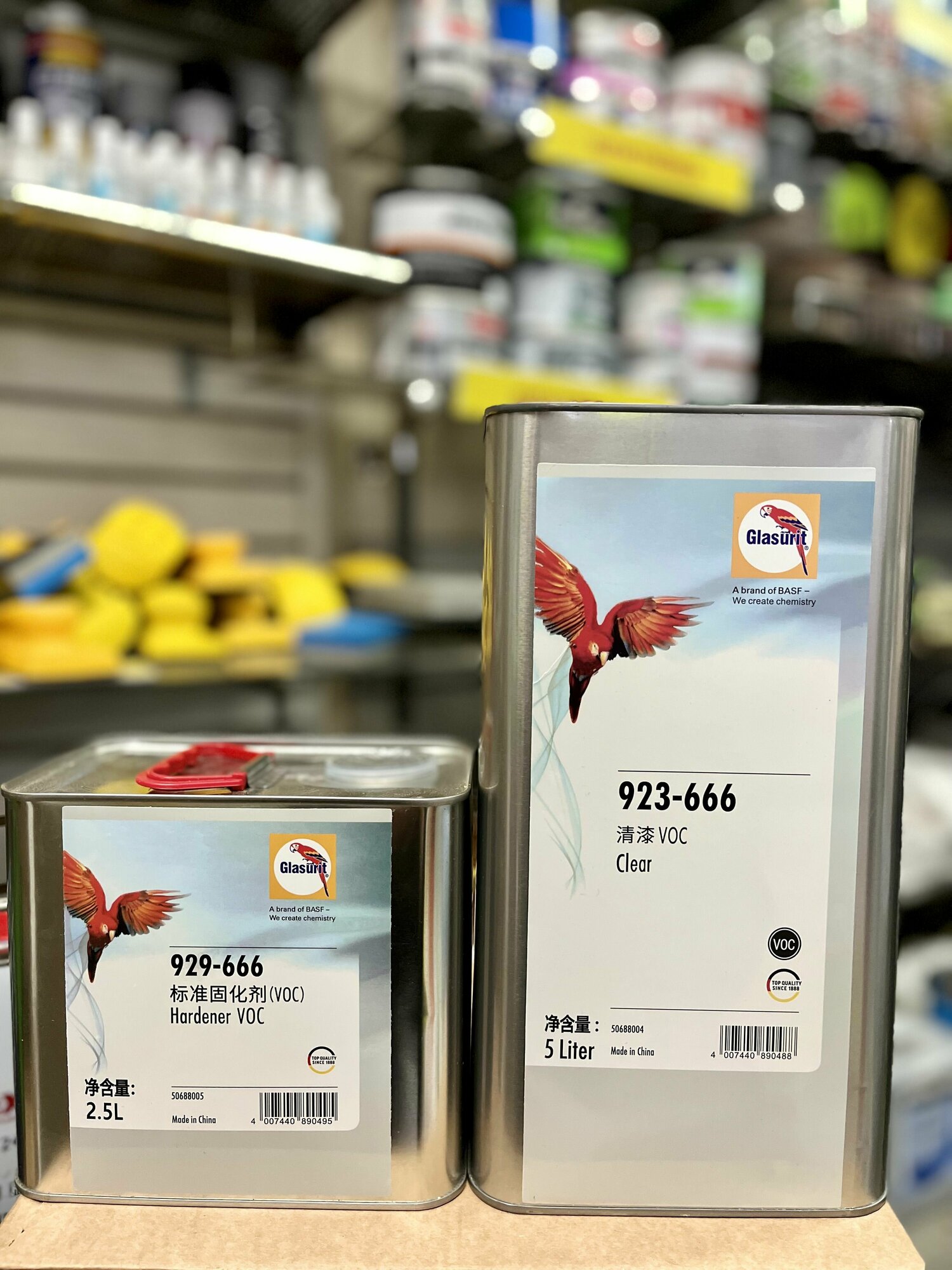 Лак Glasurit 2K HS прозрачный VOC 923-666 5 л. + отвердитель 929-666 2,5 л.