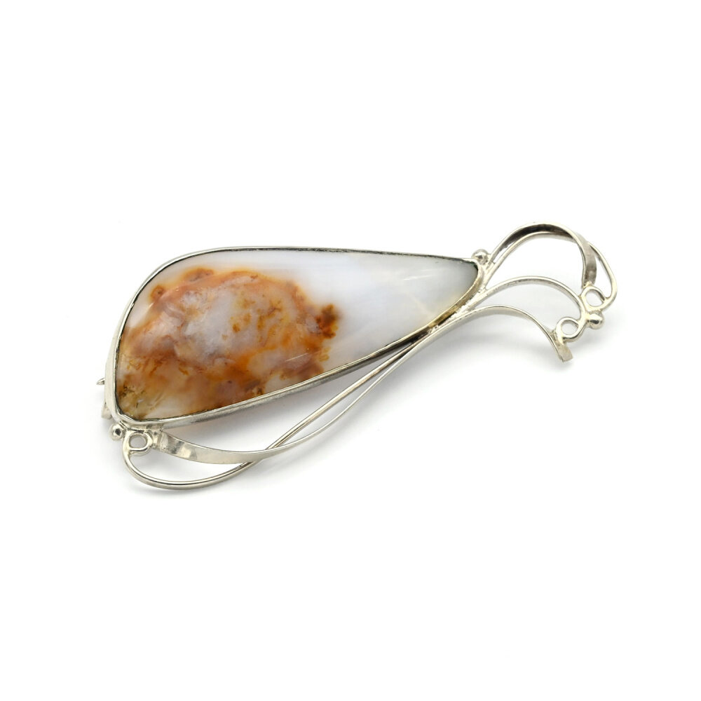 Брошь, агат