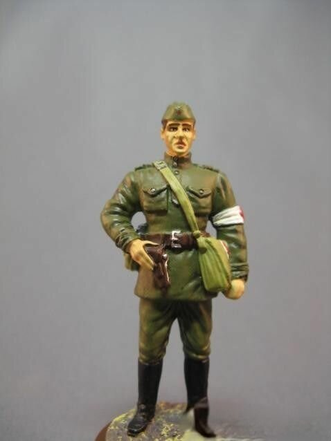 Оловянный солдатик 54мм, Сержант медицинской службы в полевой форме, 1943-1945 гг