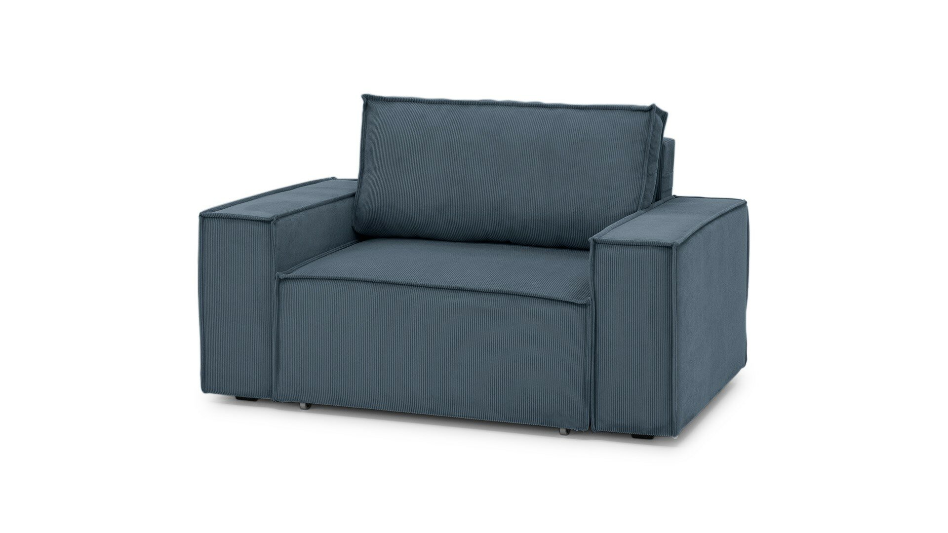 Кресло Софт 2 Cilium Indigo NEW 152x103x90 см, синий Вельвет, дельфин Дом мебели для вас