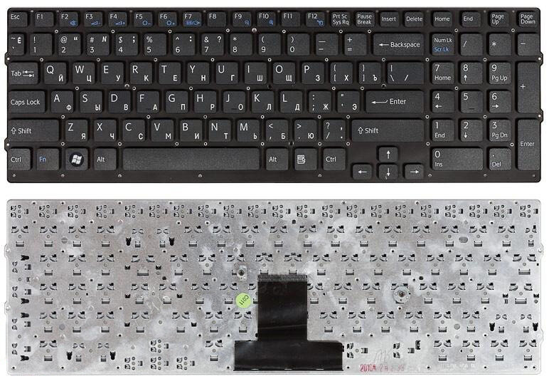 Клавиатура для Sony Vaio VPCEB1E9E/BJ черная без рамки