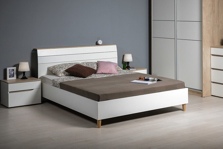 Двуспальная кровать Муссон 11.41 с основанием 160х200см моби