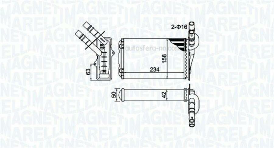 MAGNETI MARELLI 350218404000 Радиатор отопит.[234x158]