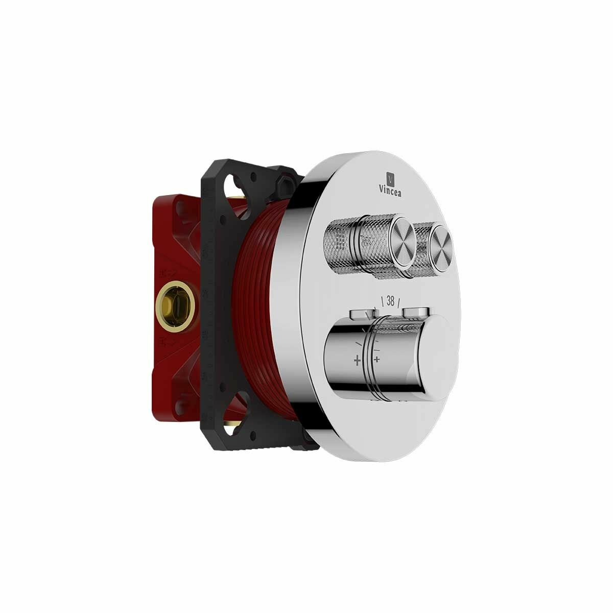 Встраиваемый смеситель для душа Vincea INPVSCV-322T-MCH два режима, термостат, хром