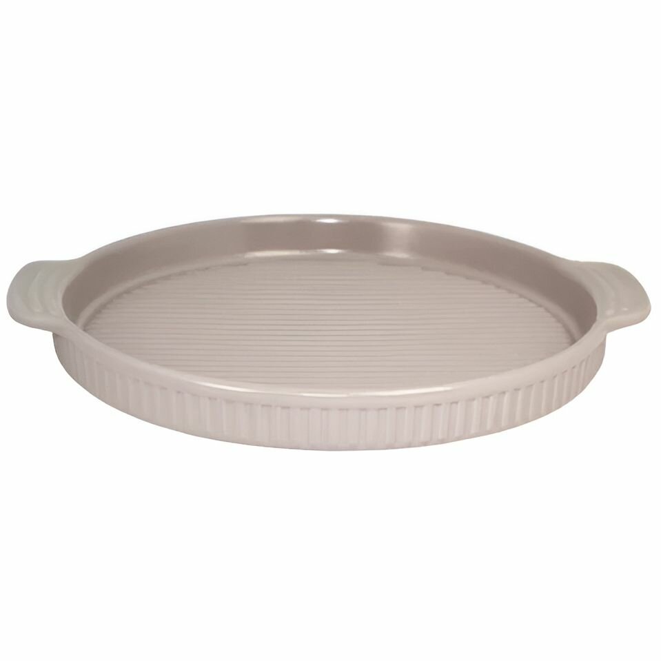 Форма для выпечки Lenardi, блюдо для запекания круглое 25х3 см, фарфор