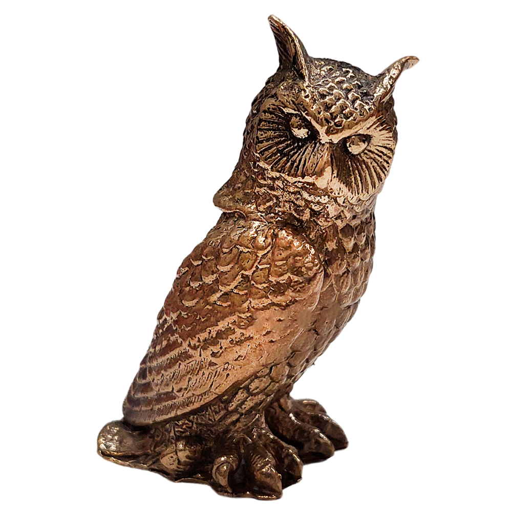 Фигурка из бронзы ручной работы "Виргинский филин"