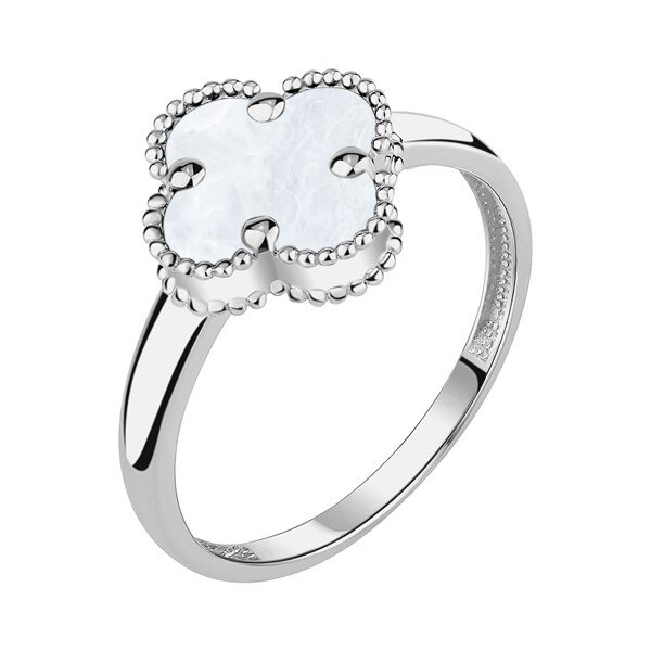 Кольцо, серебро, 925 проба, родирование, перламутр