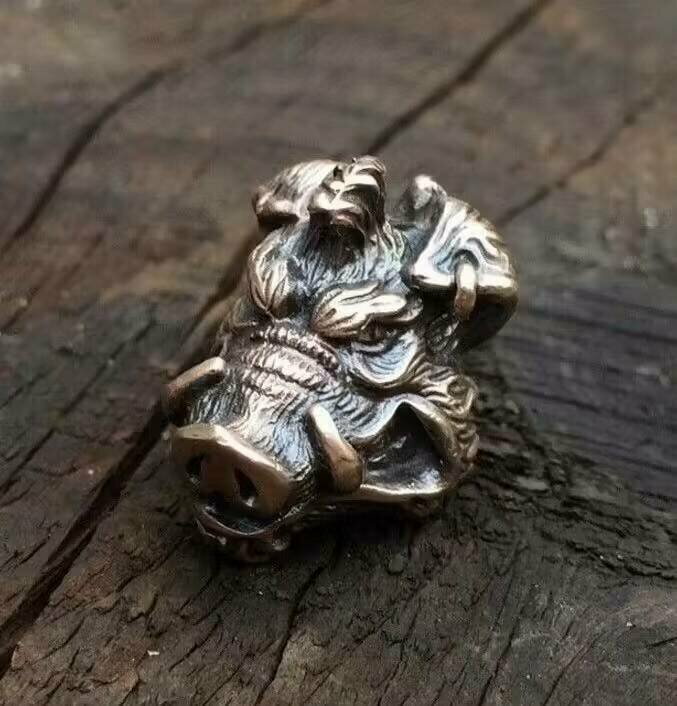 Кабан - Боевой Кабан - Дикая Свинья - Свинка - Поросенок - Хрюшка - Боров Секач - Бусина на Темляк - Темлячная Бусина - Брелок - Миниатюра - Фигурка