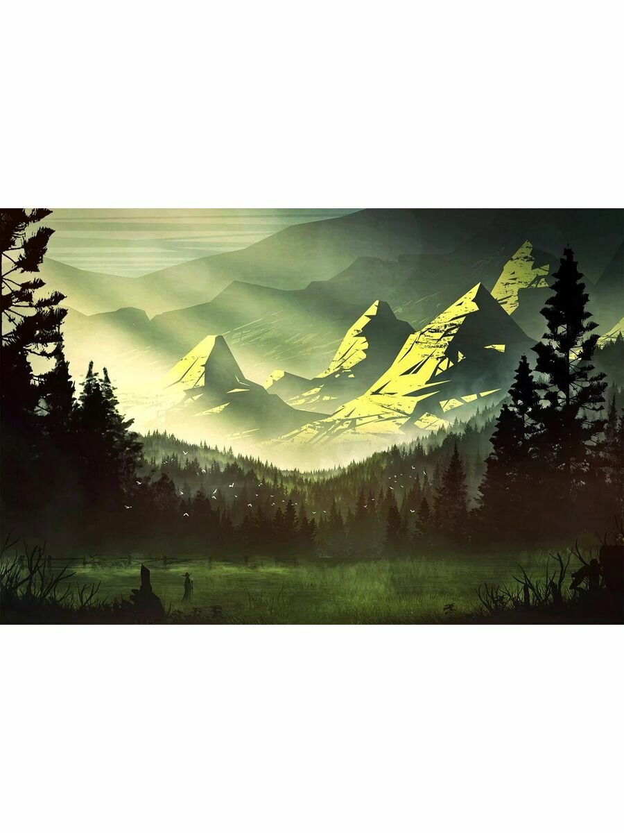 Постер "Лес и скалы"