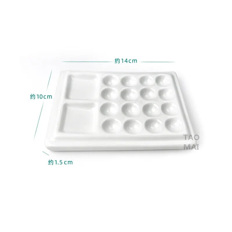 Керамическая акварельная палитра 28-hole/18-hole Small 18-hole palett