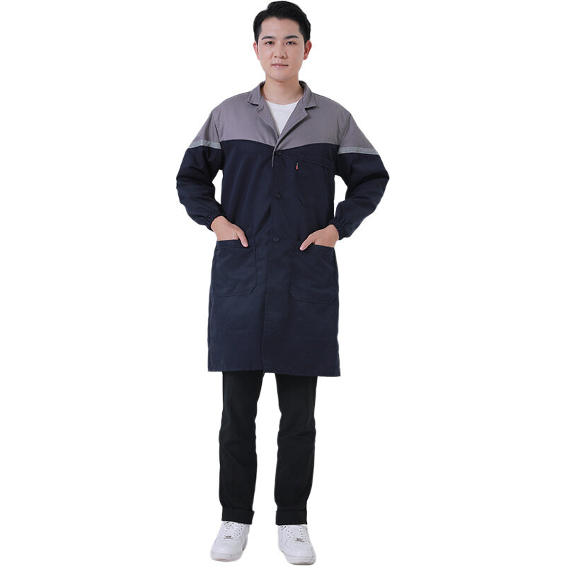 Спецодежда, для страхования труда, большой размер, темно-синяя, серая