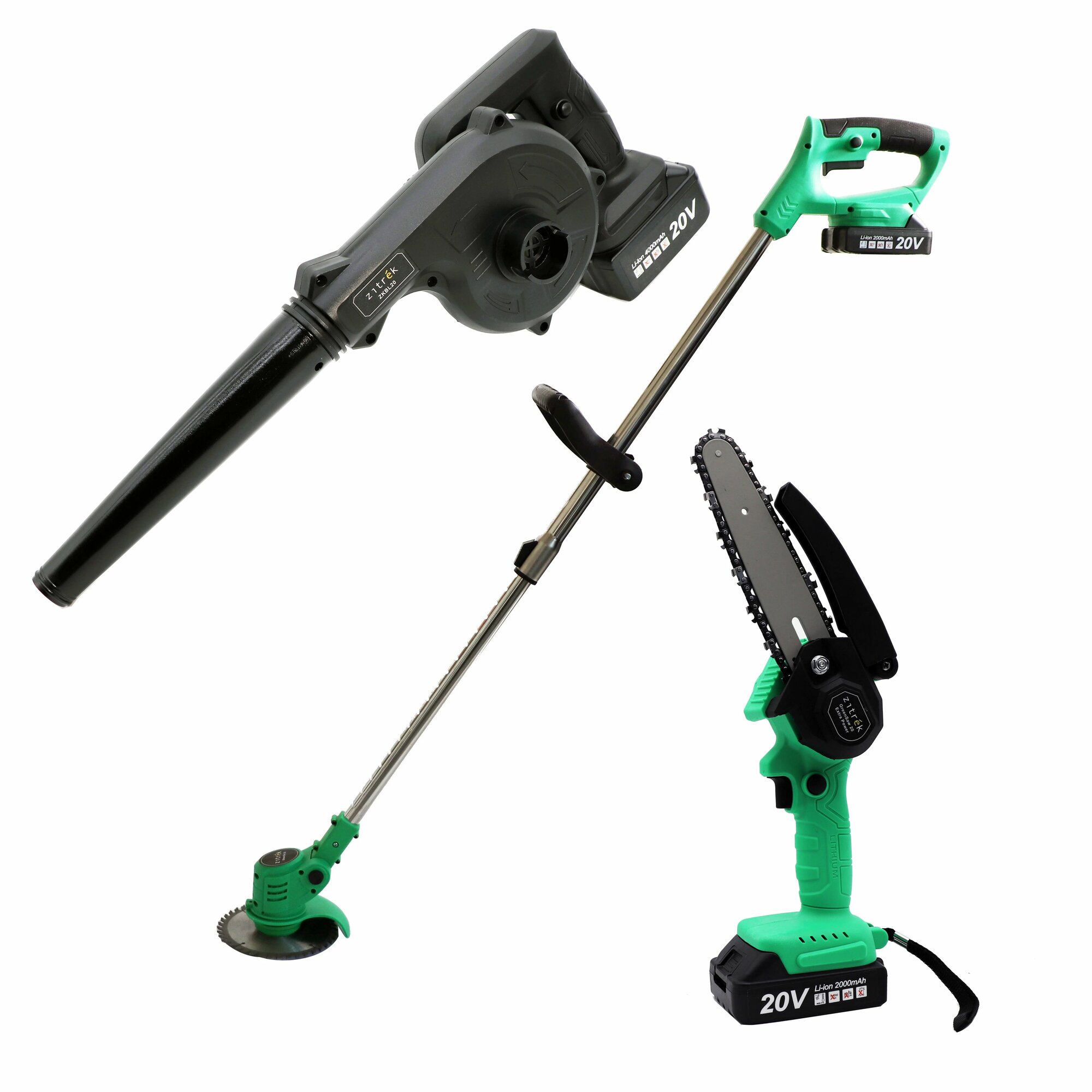 Набор аккумуляторного инструмента Zitrek 3 в 1 (GreenCut 20, ZKBL20, GreenSaw 20 Extra Power)