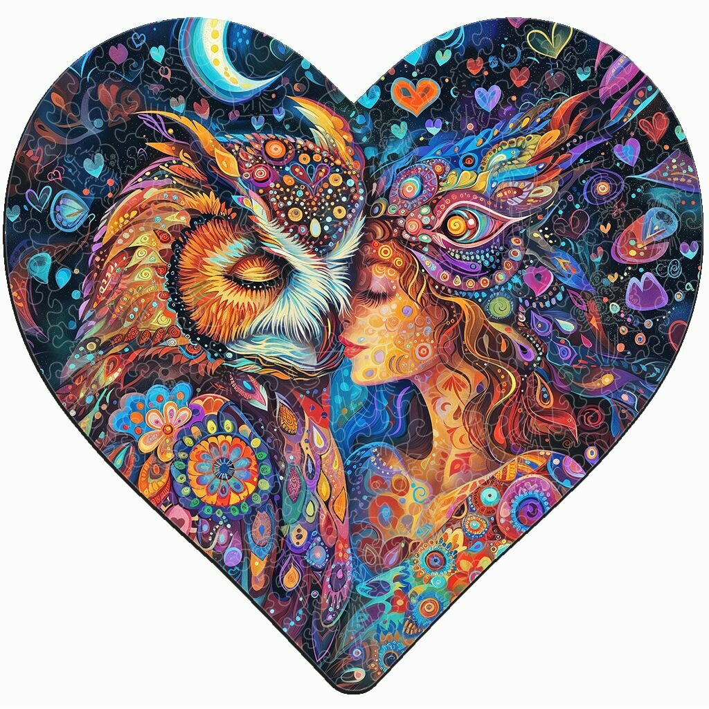 Деревянный пазл BoberBox "Любовь Филина и Девушки", 267 деталей