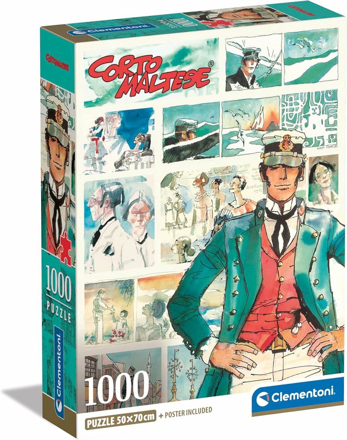 Пазл для взрослых Clementoni 1000 деталей: Корто Мальтезе 2