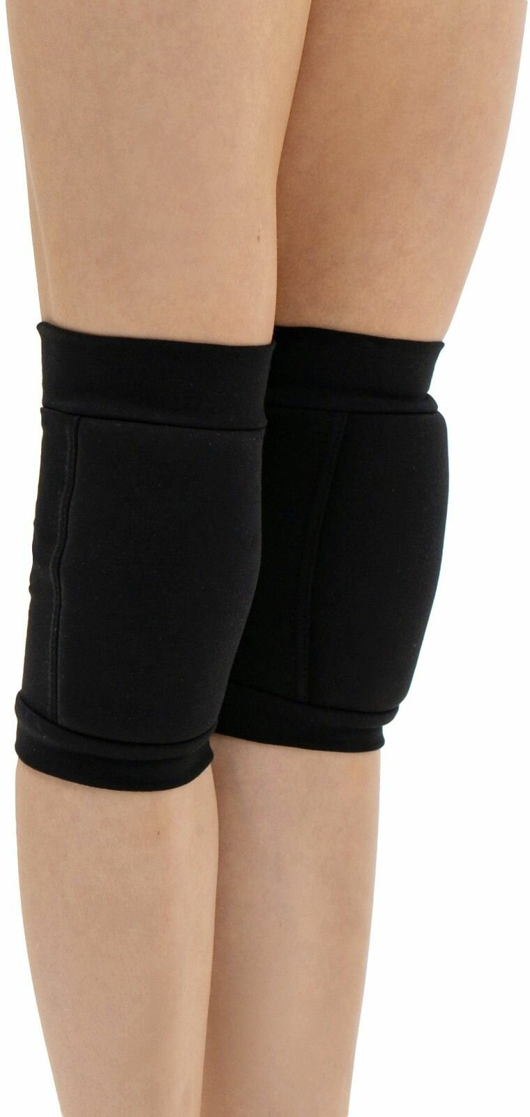 Наколенники для гимнастики с уплотнителем Grace Dance, защита для коленных суставов, экипировка для фитнеса и танцев, р. XXS, 3-5 лет, цвет чёрный