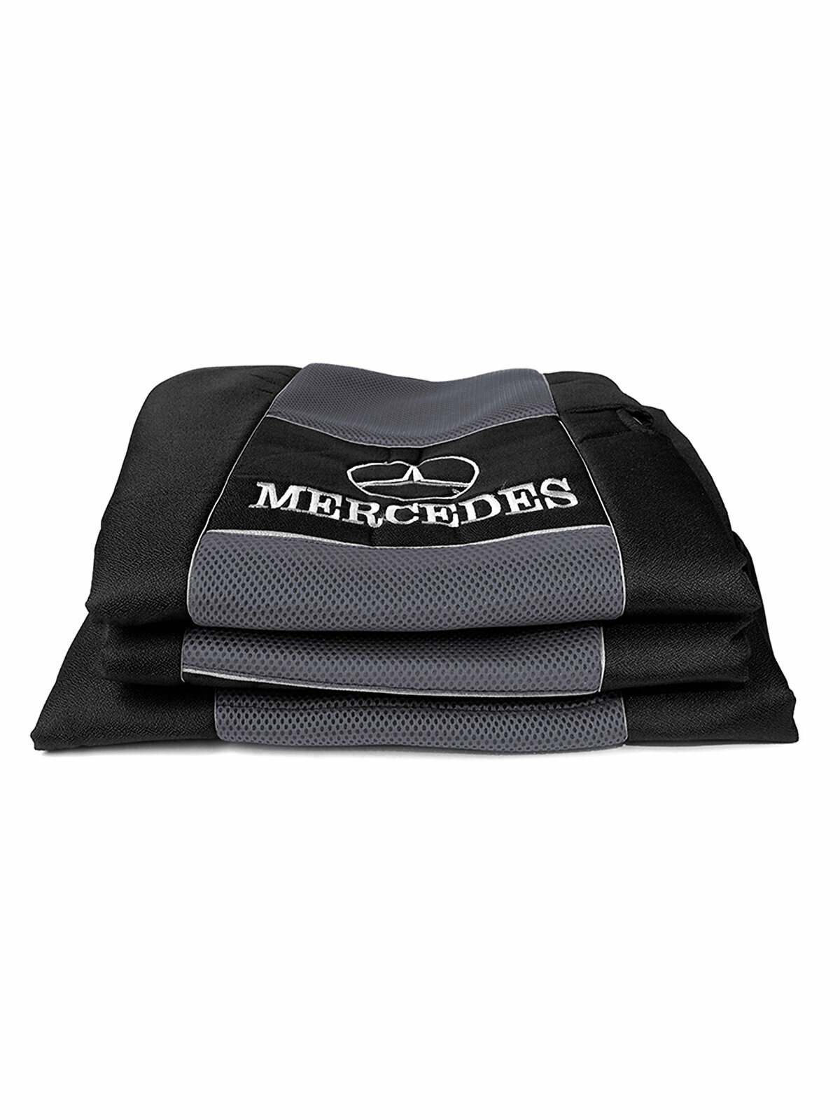 Чехлы на сиденья для "MERCEDES ACTROS Megaspase, AXOR, ATEGO" (1 ремнь/ 1 высокое и 1 низкое сиденья) Цвет серый. (Жаккард) Производство Россия (18446)