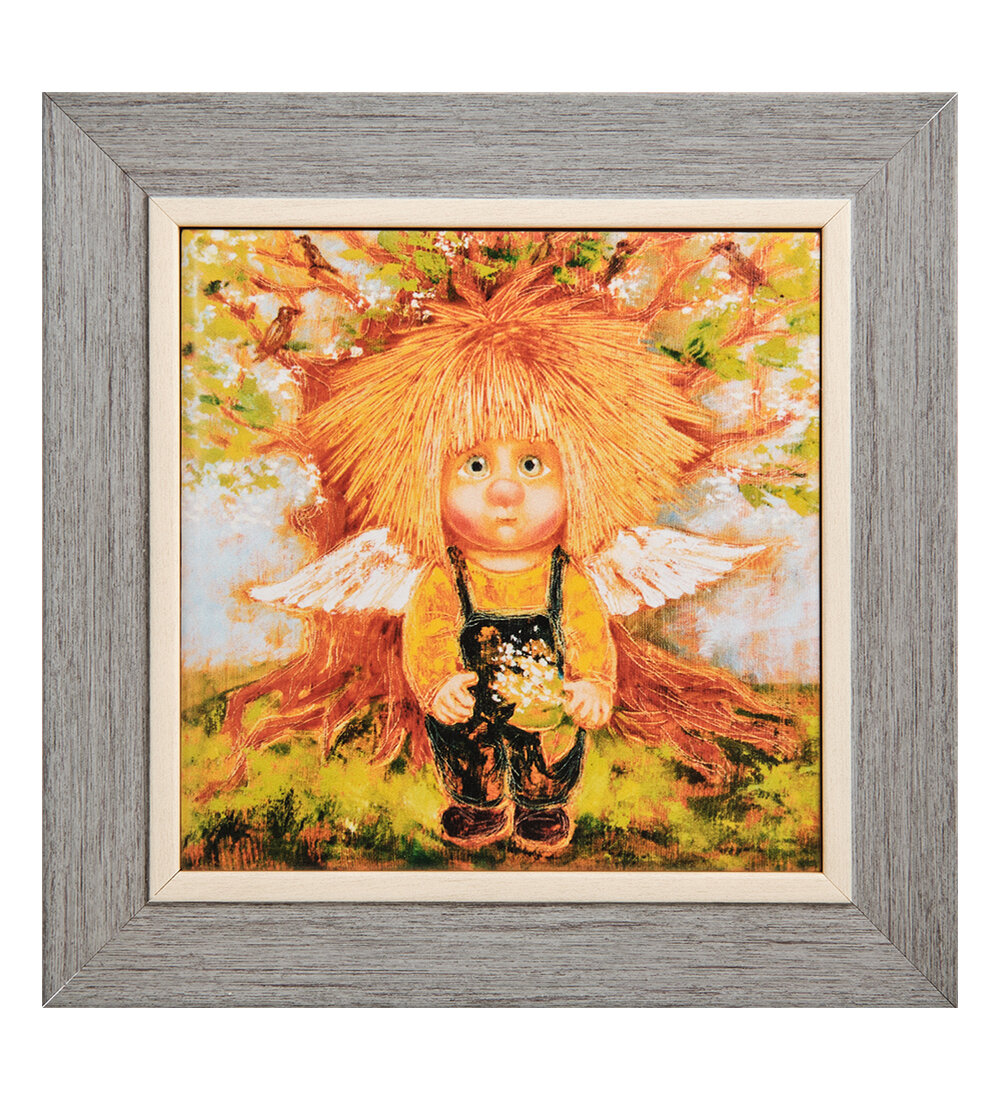 Панно керамическое 'Добрый ангел' 15х15