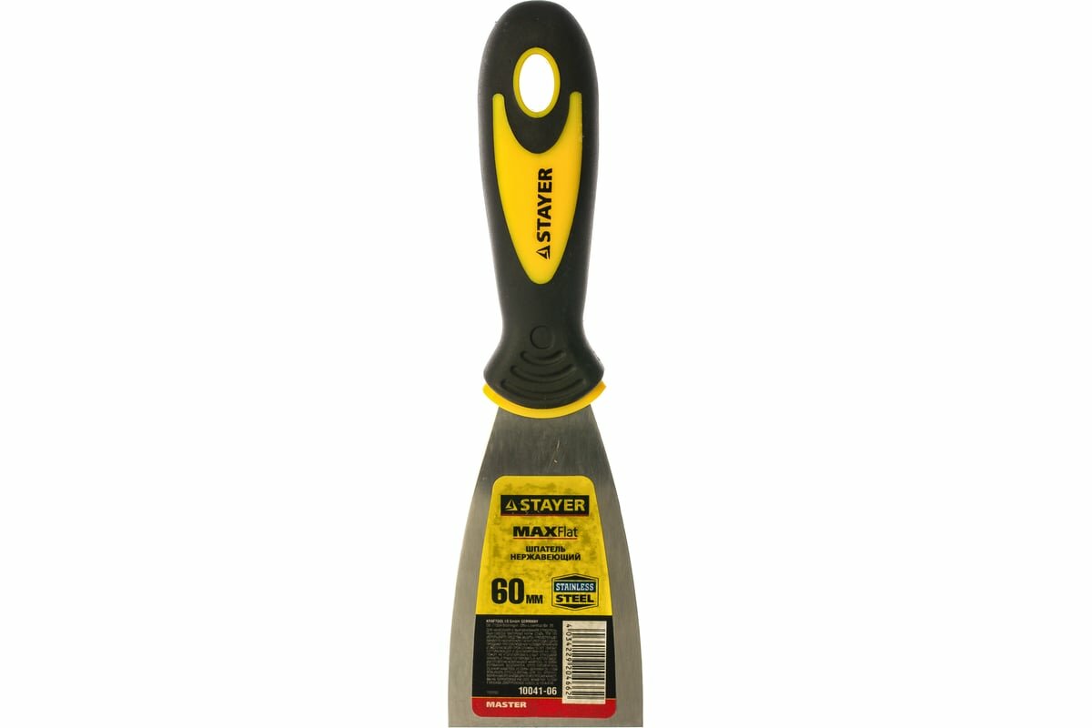 Шпатель STAYER MASTER 60 мм 10041-06 для шпаклевки и штукатурных работ с прямым лезвием