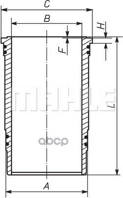 Гильза ! без колец d128 MAN дв. D2866/2865 LUL/LF/KF Mahle/Knecht арт. 227WN3700