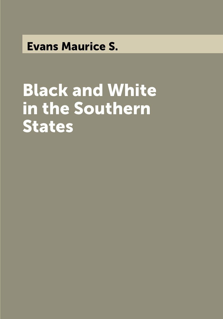 Black and White in the Southern States