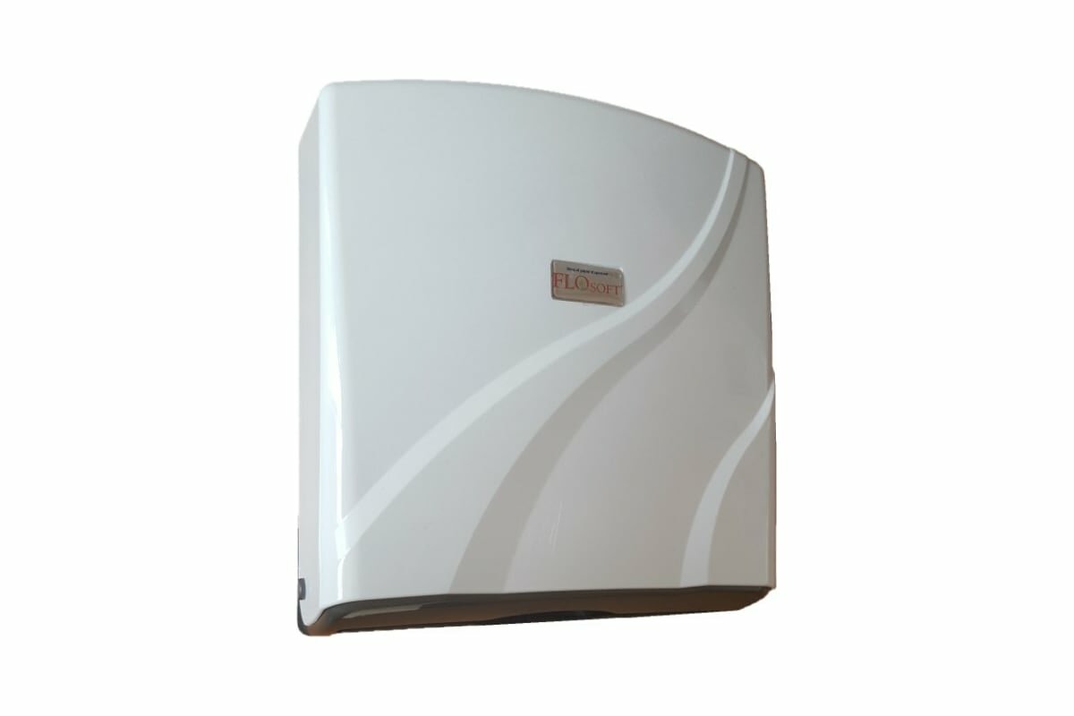 PRIMANOVA Диспенсер для листовых полотенец, бело-серый, ABS- пластик. Размер: 26x29x10 см, F070B,