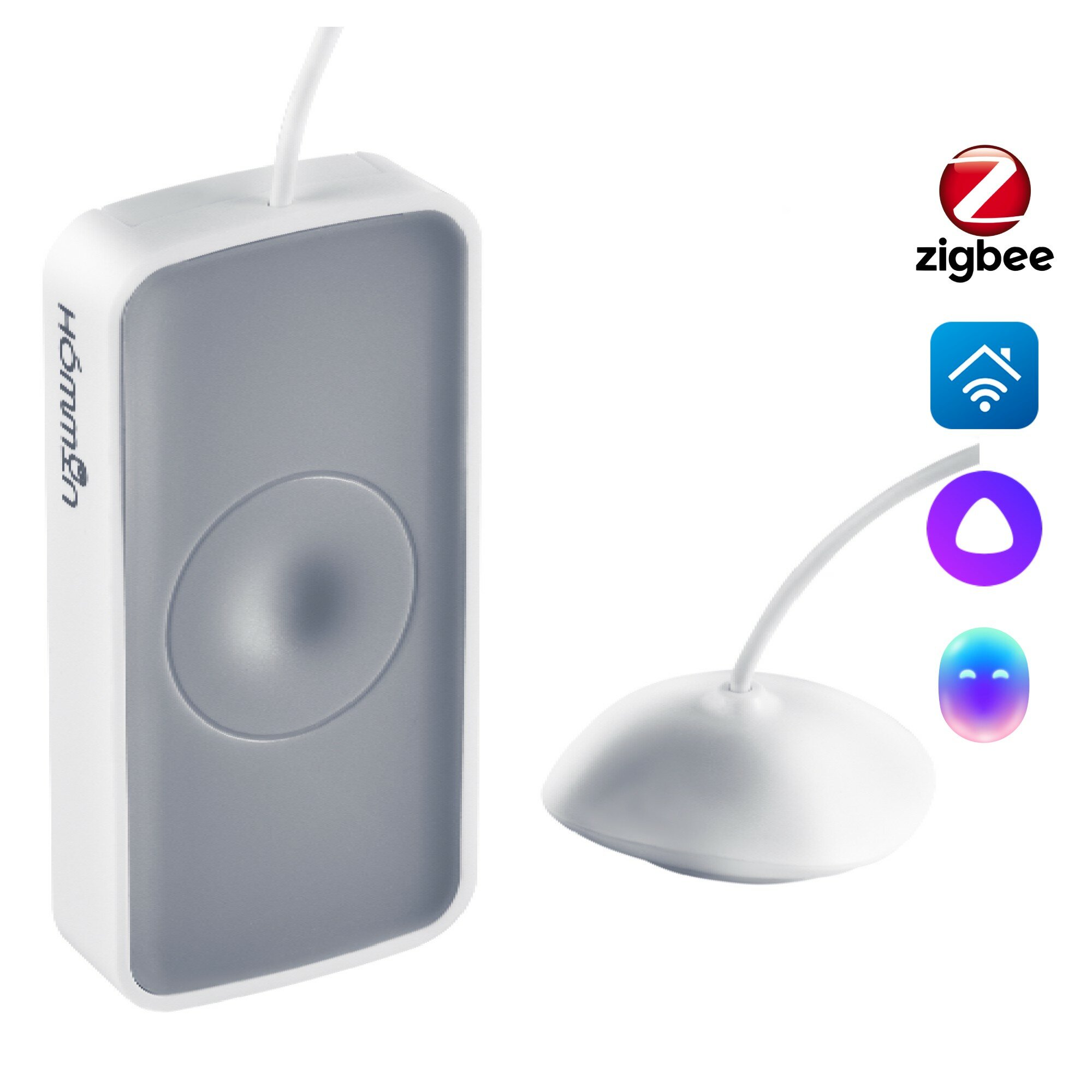 Датчик протечки Hommyn WS-20-Z, для "Умного дома", беспроводной, белый