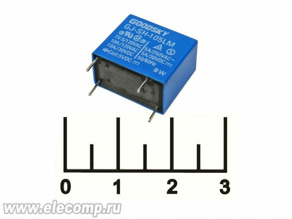 Реле =5V 5A/250V GJ-SH105LM (S2235)