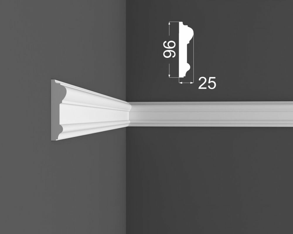 Молдинг МДФ Ликорн М7.96.25 Под Покраску В96хТ25хД2070 мм DeArtio.