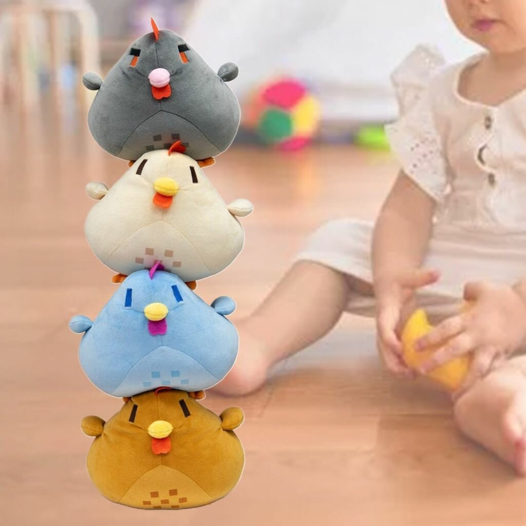 Милая плюшевая игрушка-цыпленок-синий