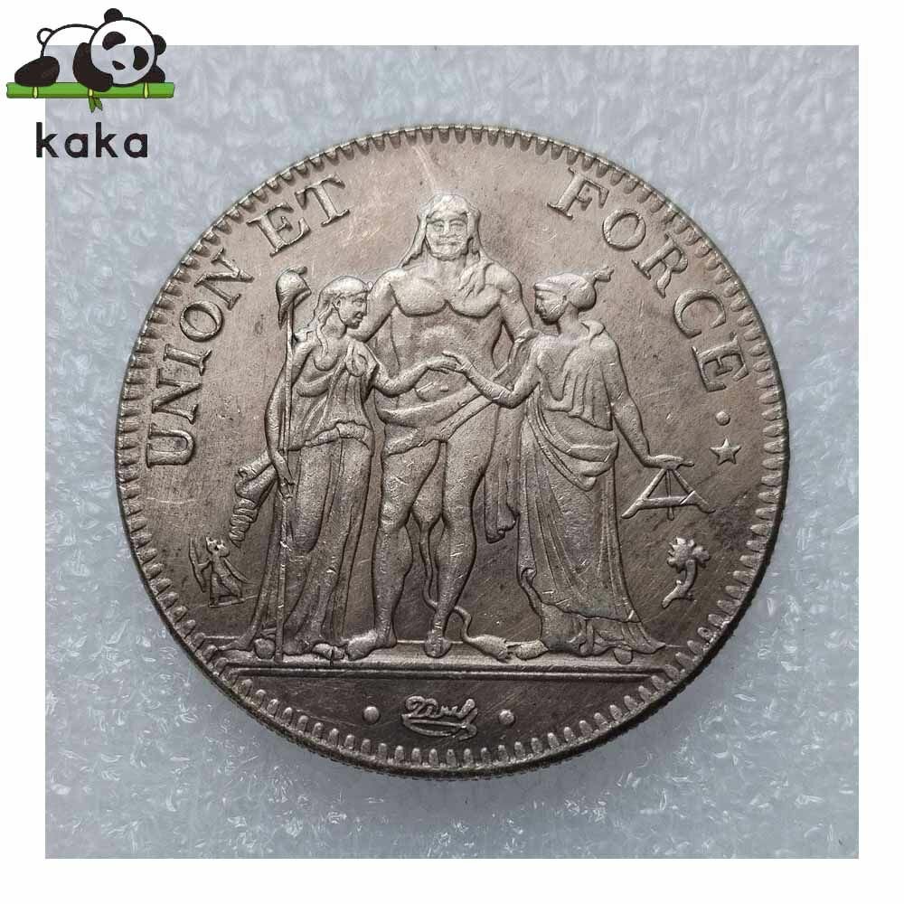 5 франков (1875 г.), Франция, 900 серебра
