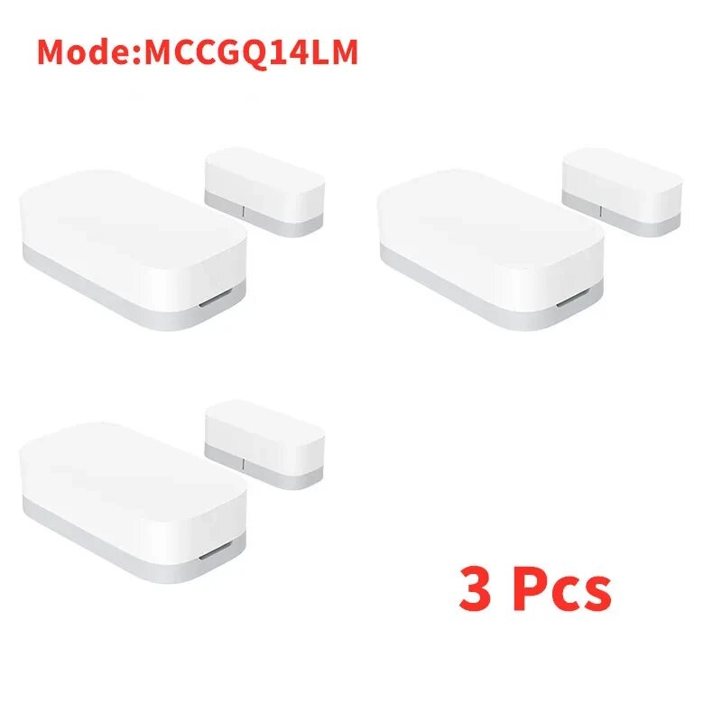 Датчик двери/окна Aqara E1 Zigbee 3.0 MCCGQ14LM с дистанционным управлением через приложение для умного дома, совместимый с приложением Xiaomi Mijia и Apple HomeKit — 3 штуки датчика двери E1