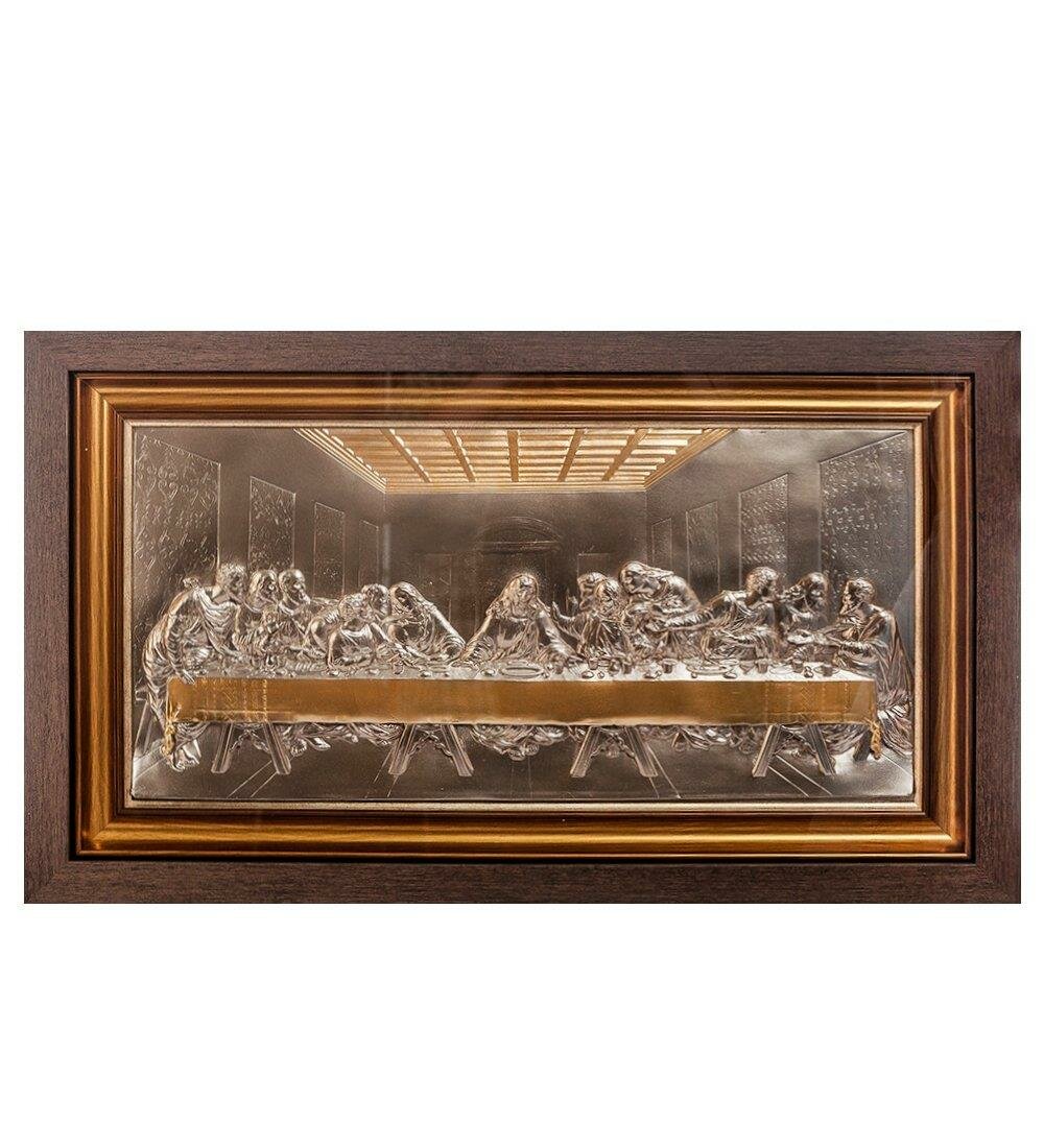 Панно Тайная вечеря ср. 60х36 A2036464 разностор, Медь, дерево