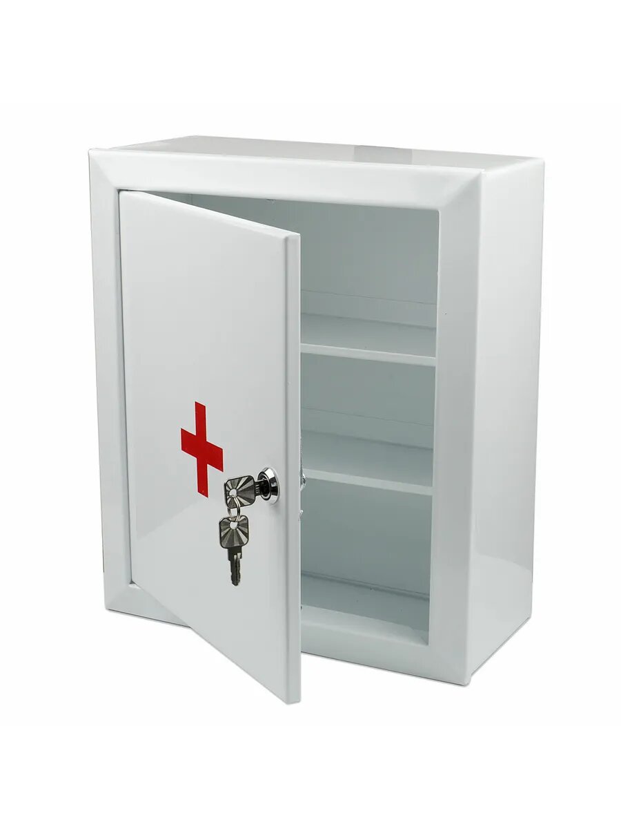 Шкафчик-аптечка металлический "Призма", навесной, 2 полки