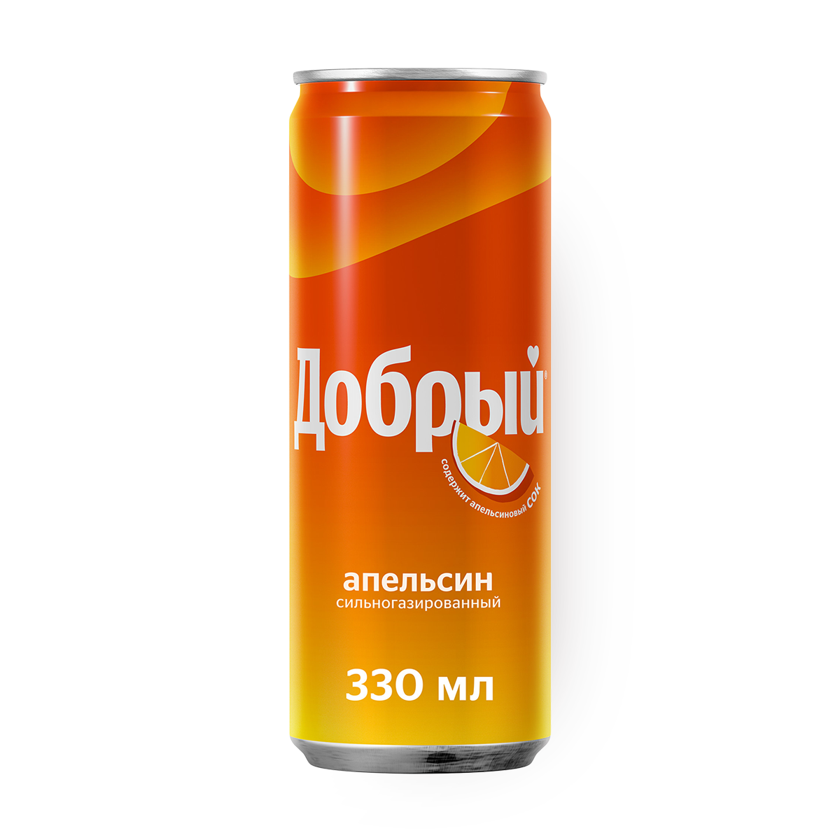 Напиток Добрый "Апельсин", газированный, в металлической банке, 0,33 л