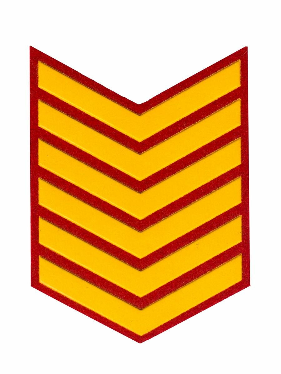 Шеврон (курсовка) 6 курс, пластизоль, красно-желтая 699536