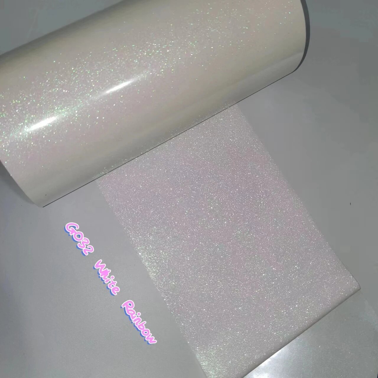 Блестящая термотрансферная пленка CHEONET 30x20 см G032 White Rainbow