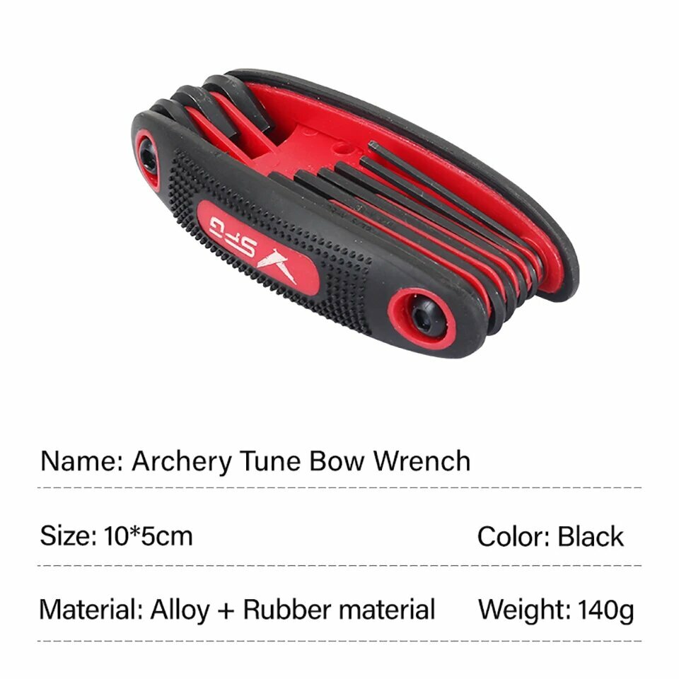 Охота со стрельбой из лука Инструмент для регулировки лука Складной 9 в1 мульти шестигранный ключ шестигранник комбо набор ключей Мультиинструмент лучника