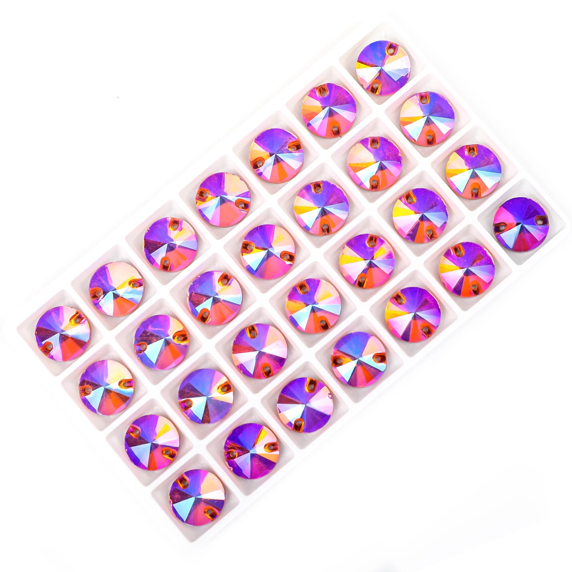 Хрустальные стразы AB для рукоделия 10mm 60pcs, Hyacinth AB