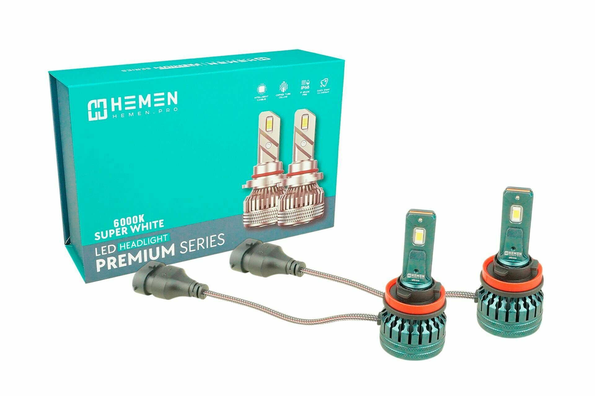 Лампа автомобильная Hemen LED H11 2 шт. 5500-6000K 70W K9 (HLED004)