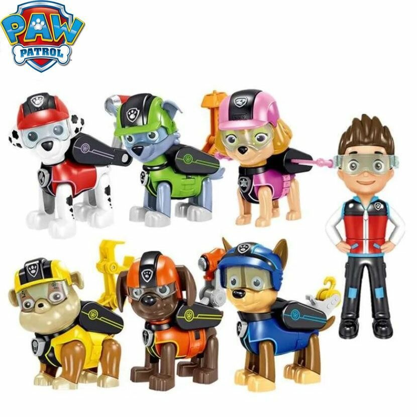 Набор Детские игрушки Щенячий патруль/Капитан Райдер/ Paw Patrol 7шт (пакет)