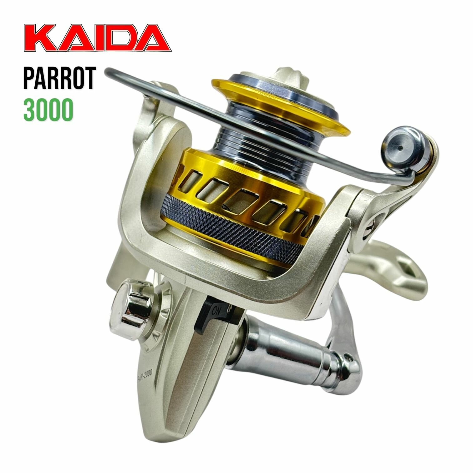 Катушка Kaida Parrot 3000 4+1 подшипников шпуля метал, облехченная для рыбалки на спиннинга Кайда пэрот