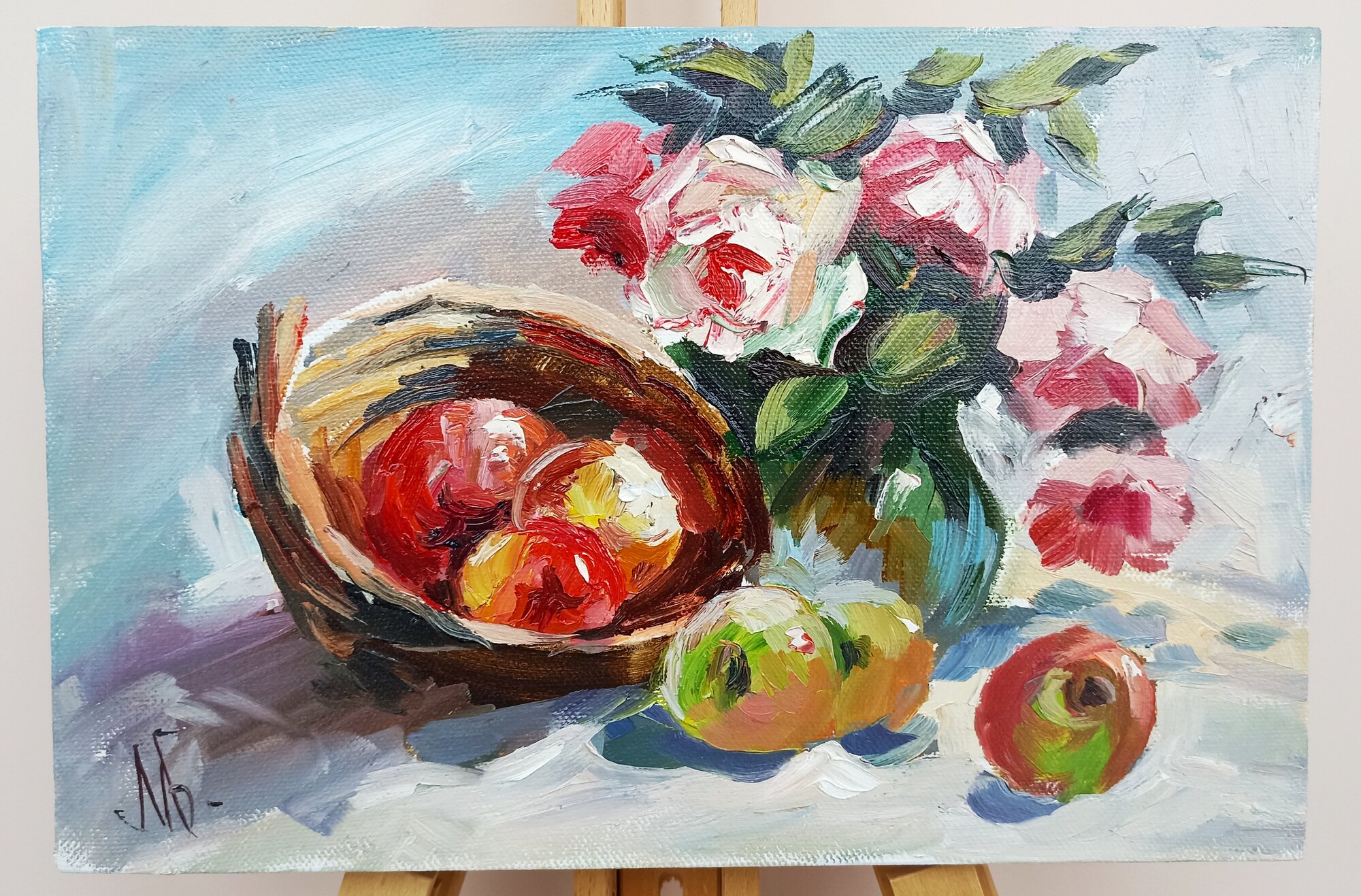 Импрессионизм. 100% ручная работа, 100% живопись от Мастерской Грëзы. Картина маслом на холсте. Натюрморт. 20х30 см.