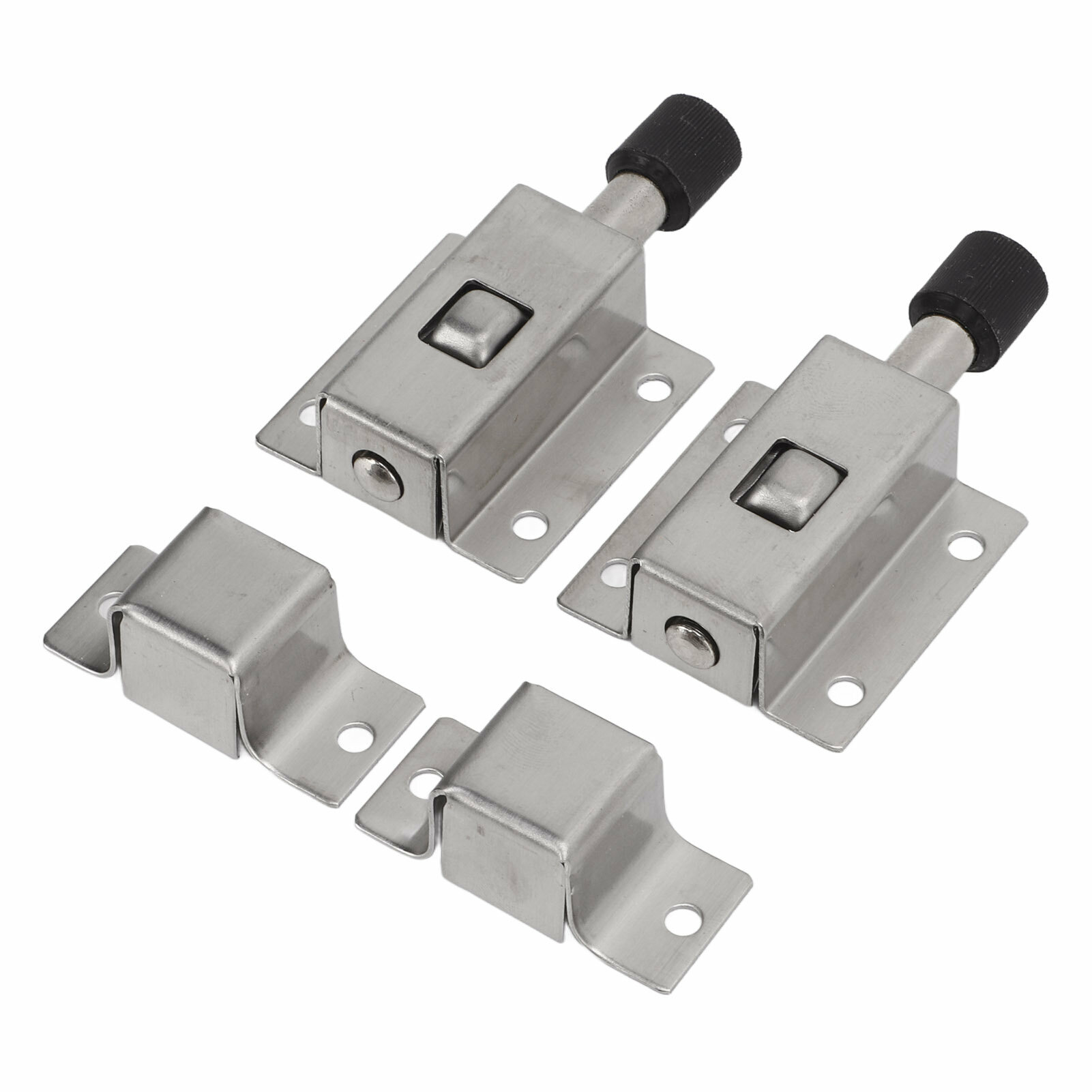 2 комплекта дверной защелки из нержавеющей стали, противоугонный автоматический пружинный болт, дверной замок для безопасности