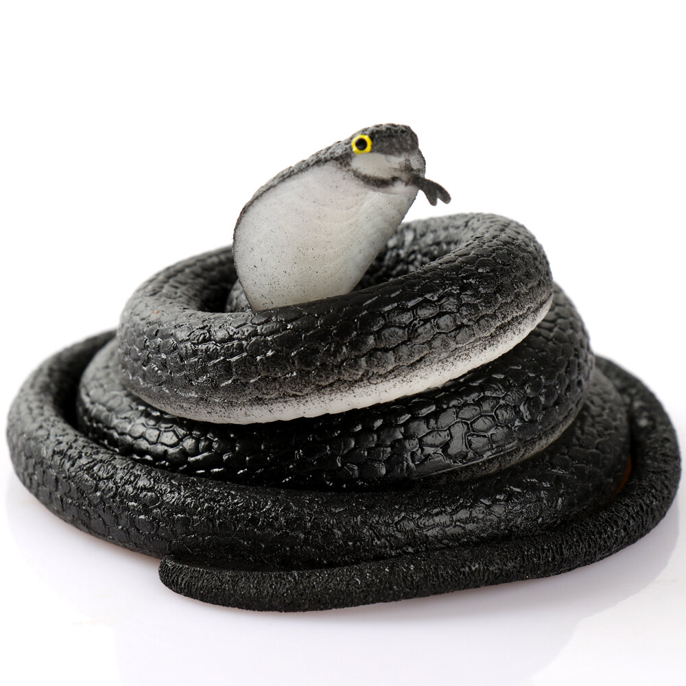 Имитация кобры, змея, 80 см, черная мягкая резиновая искусственная кобра для детей, страшный реквизит для розыгрыша, подарок на Хэллоуин