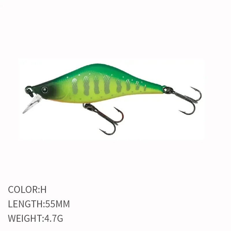 Тонущая приманка MINNOW, Цвет: G, 55мм, 4.7г